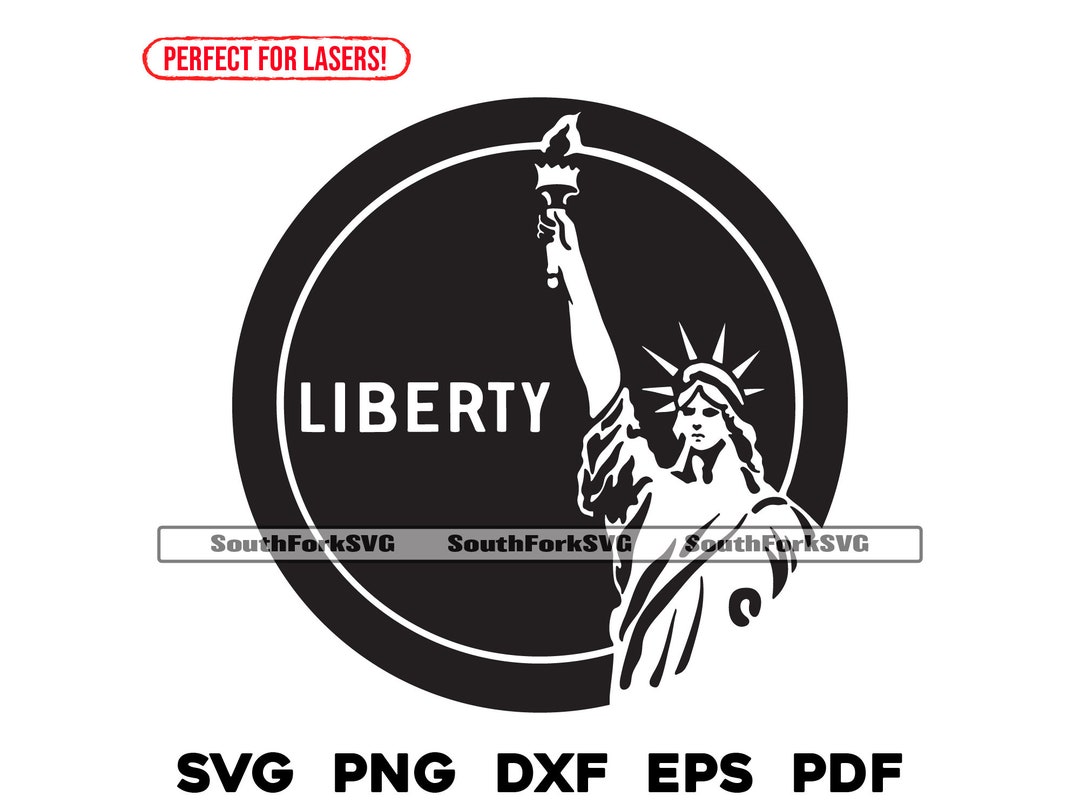 Statue of Liberty Design Svg Png Dxf Eps Pdf | Laser Engrave Cnc Cut ...