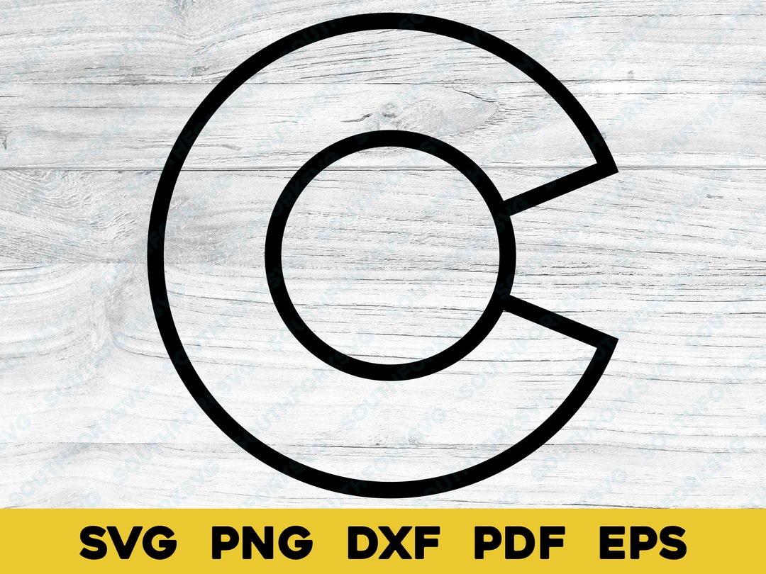 Colorado State Flag C Outline Transparent | Svg Png Dxf Eps Pdf | Vector Graphic Design Cut ...