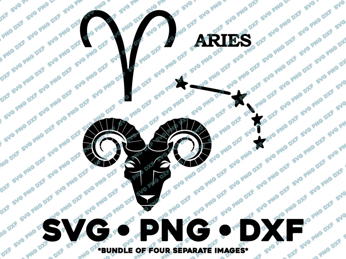 Aries Zodiac Bundle SVG PNG DXF Cut File Cricut Silhouette | Etsy