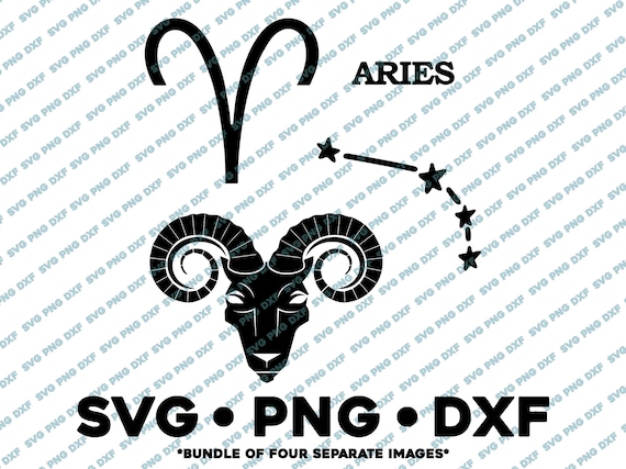 Aries Zodiac Bundle SVG PNG DXF Cut File Cricut Silhouette | Etsy