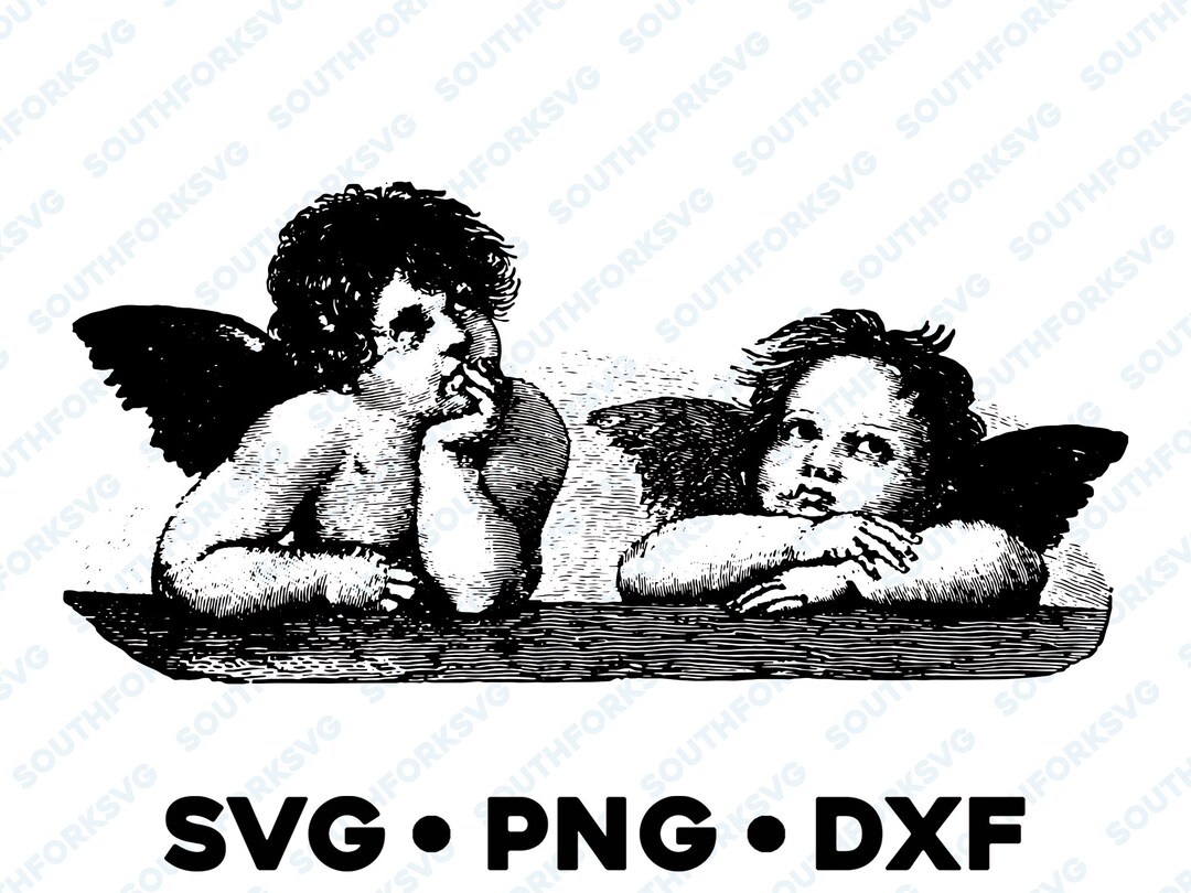 Baby Angels Cherubs SVG PNG DXF Bundle Graphic Vector Transparent ...