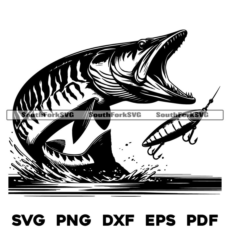 Bass Clip Art Black and White - Etsy