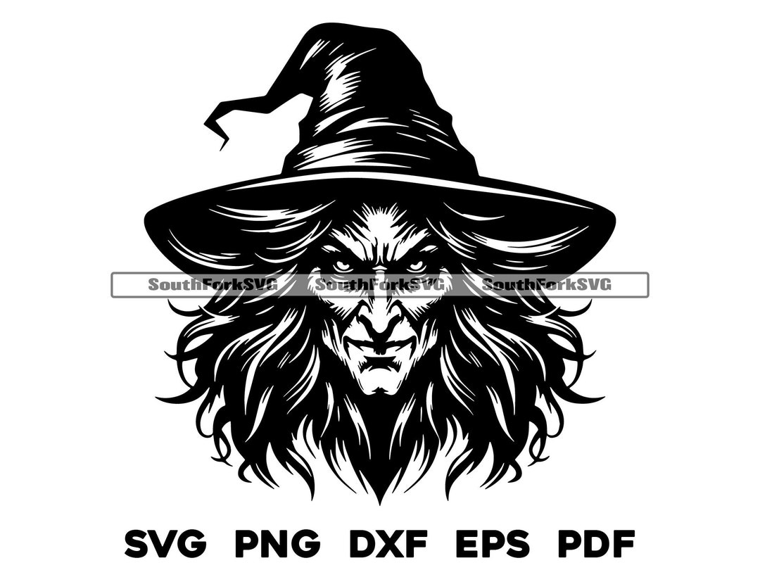 Witch Svg Png Dxf Eps Pdf | Transparent Vector Graphic Design Cut Print ...