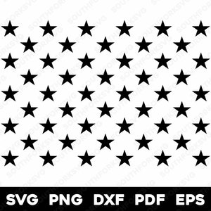 American Flag 50 Stars Only Silhouettes | Svg Png Dxf Eps Pdf | Vector ...
