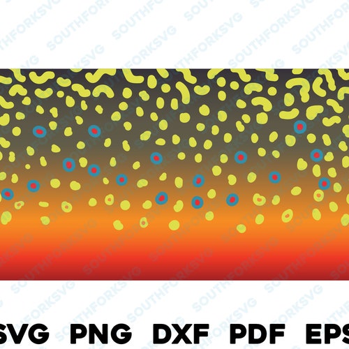 Rainbow Trout Skin Pattern Svg Png Dxf Eps Pdf Cutthroat Brook - Etsy