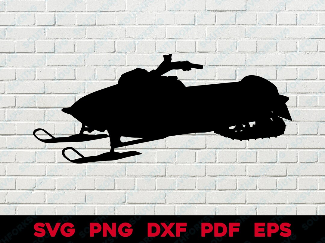 Snow Mobile Silhouette | Svg Png Dxf Eps Pdf Cut File Design Vector ...