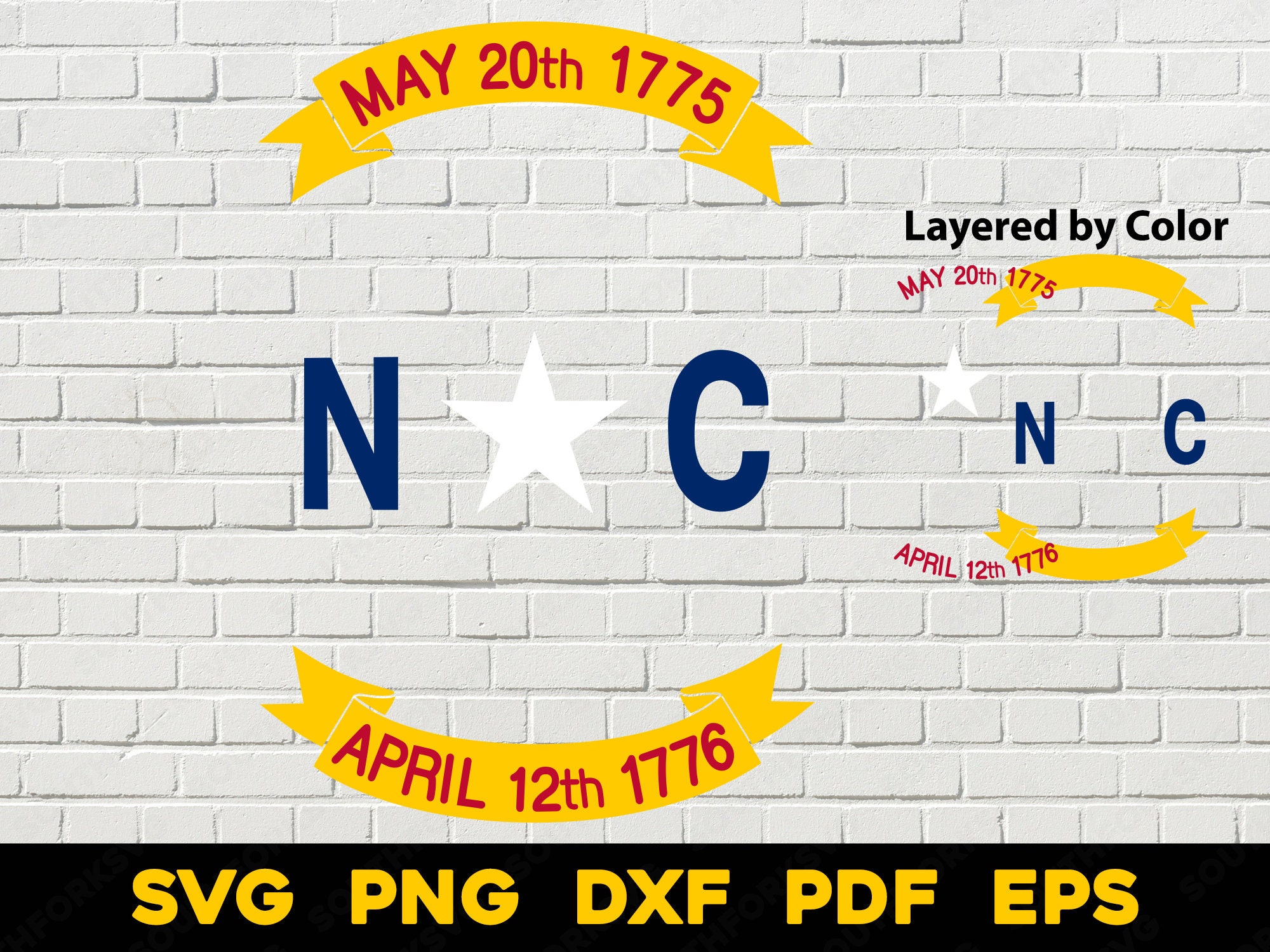 North Carolina Flag Vector