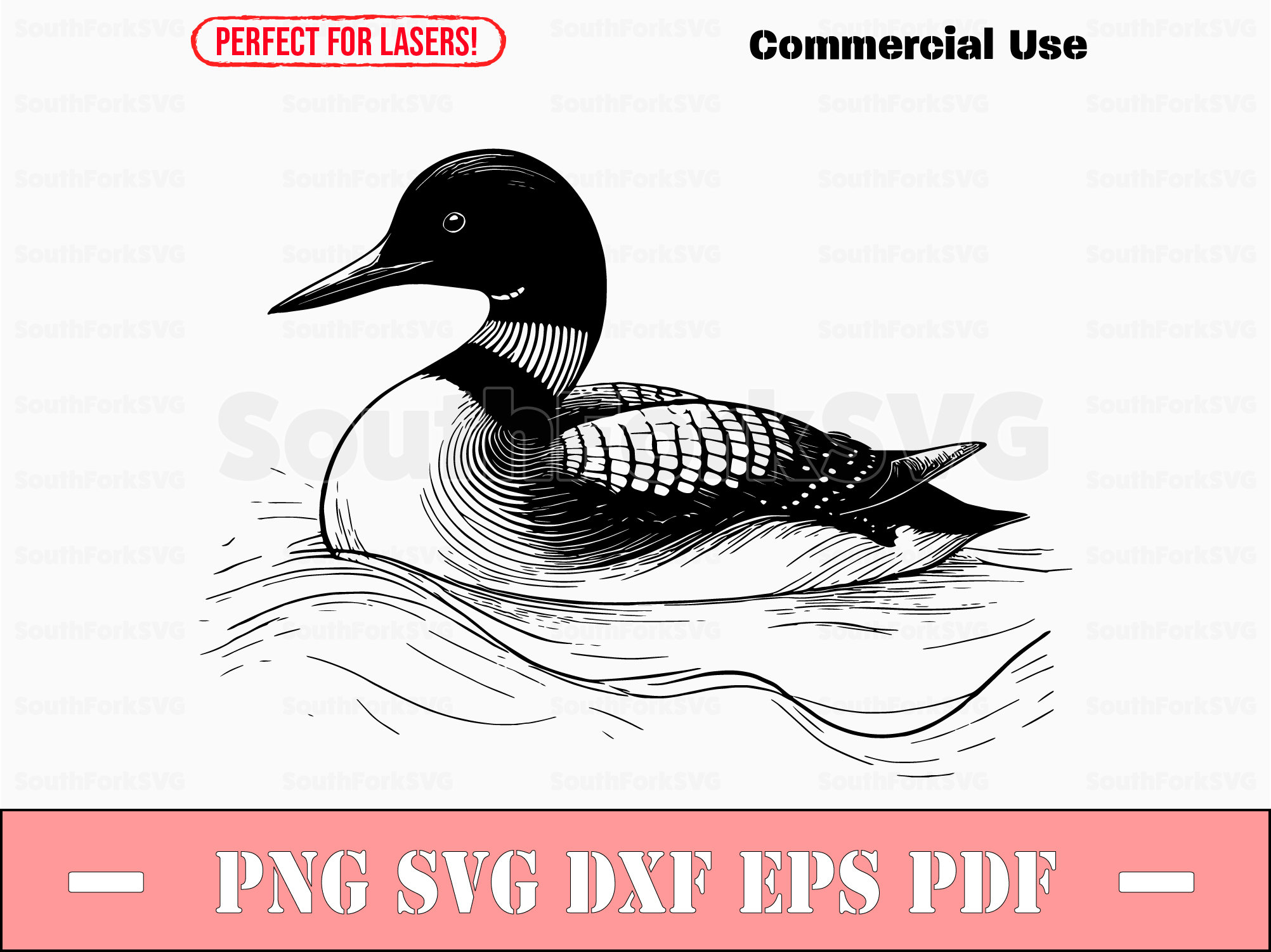 Loon Svg Png Dxf Eps Pdf | Vector Graphic Design Cut Print Dye Sub ...