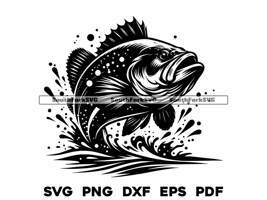 Grouper Jumping | Svg Png Dxf Eps Pdf | Transparent Vector Graphic ...