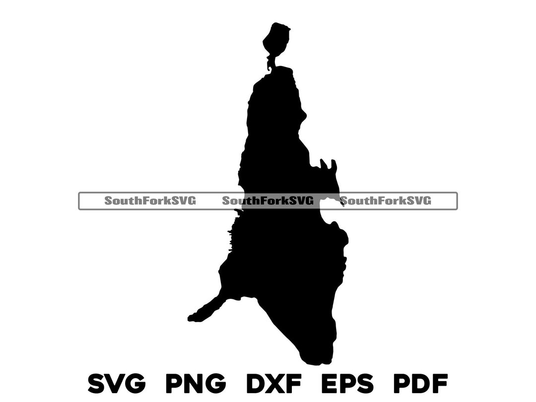 Nagawicka Lake Wisconsin Map Shape Silhouette Svg Png Dxf Pdf Eps ...