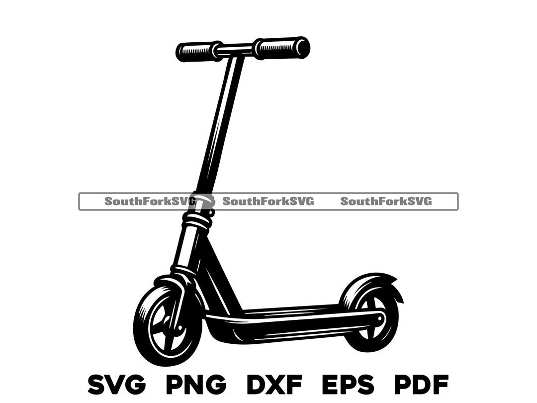 Scooter | Svg Png Dxf Eps Pdf | Vector Graphic Cut File Laser Clip Art ...