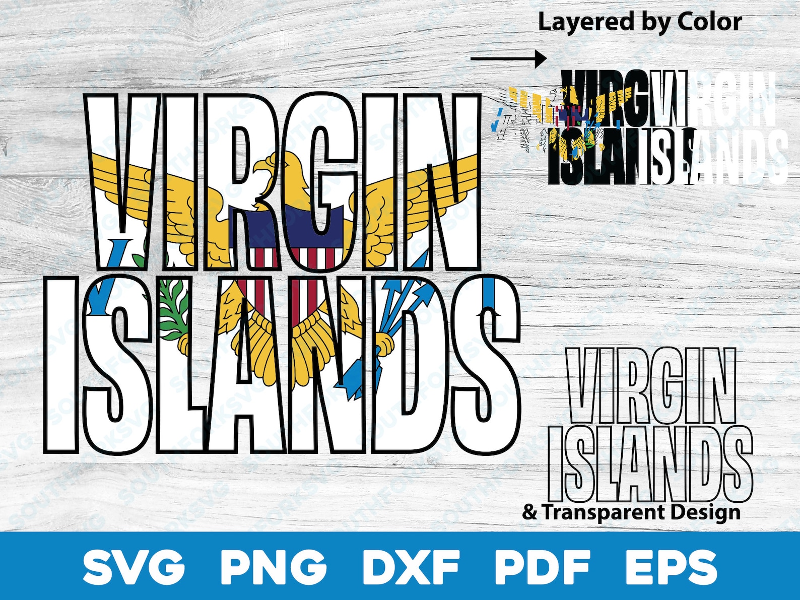 Virgin Islands Flag Design Svg Png Dxf Pdf Eps St. Croix - Etsy