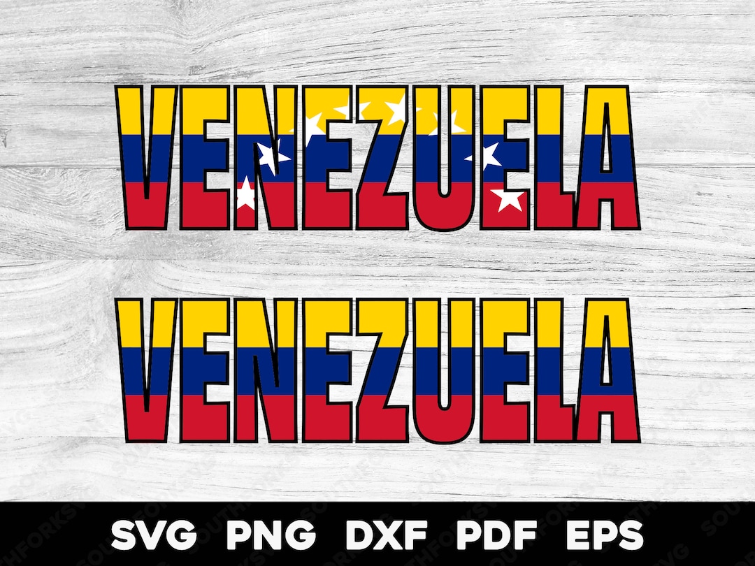 Venezuela Venezuelan Flag Name Design | Svg Png Dxf Eps Pdf | Vector ...