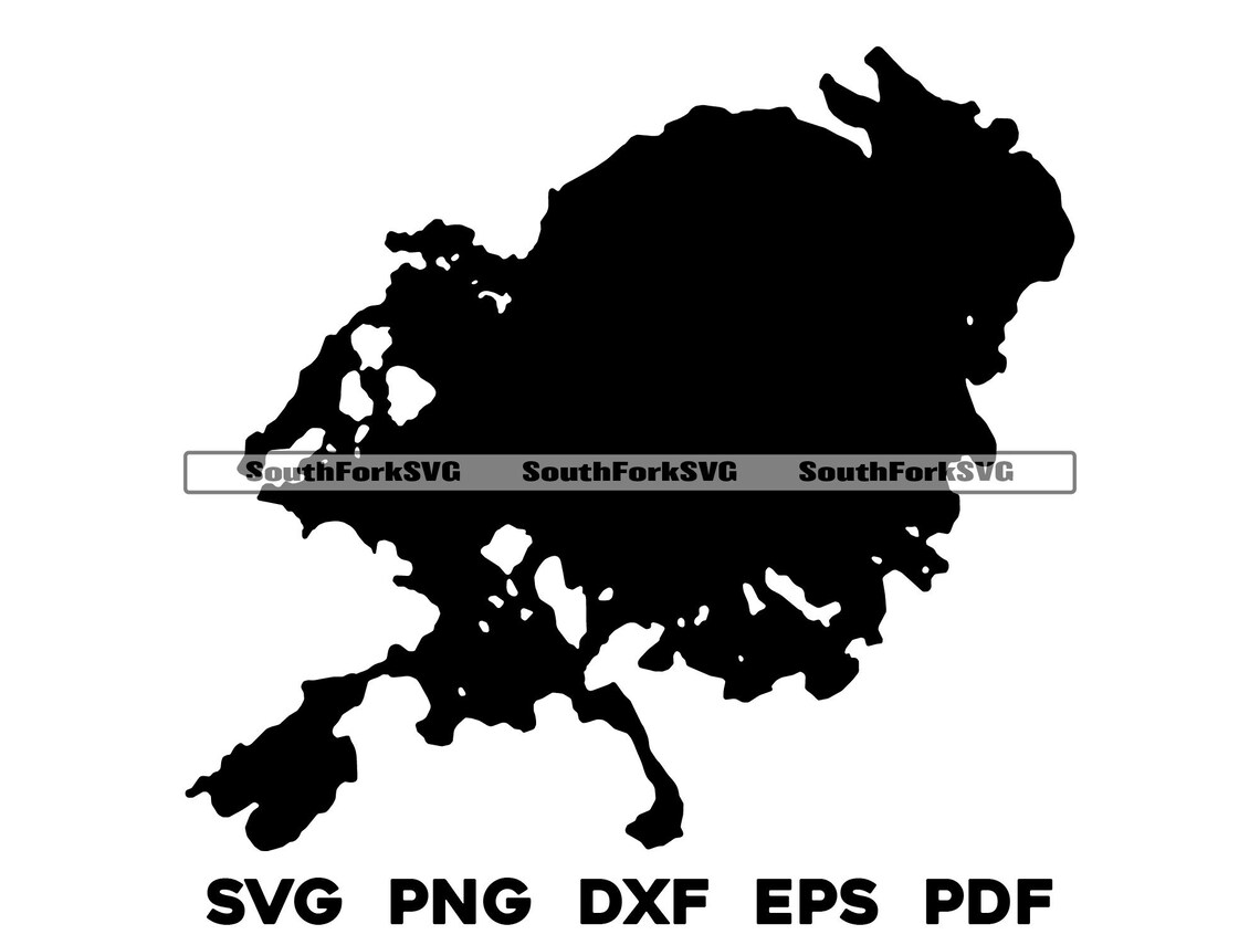 Skeleton Lake Ontario Canada Map Shape Silhouette Svg Png Dxf Pdf Eps ...
