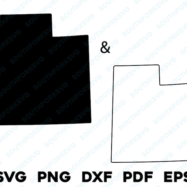 Utah Map Svg - Etsy