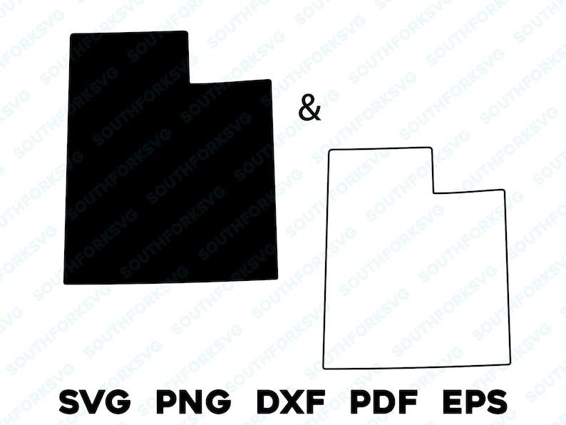 Simple Utah State Silhouette & Outline Shapes Svg Png Dxf Pdf - Etsy