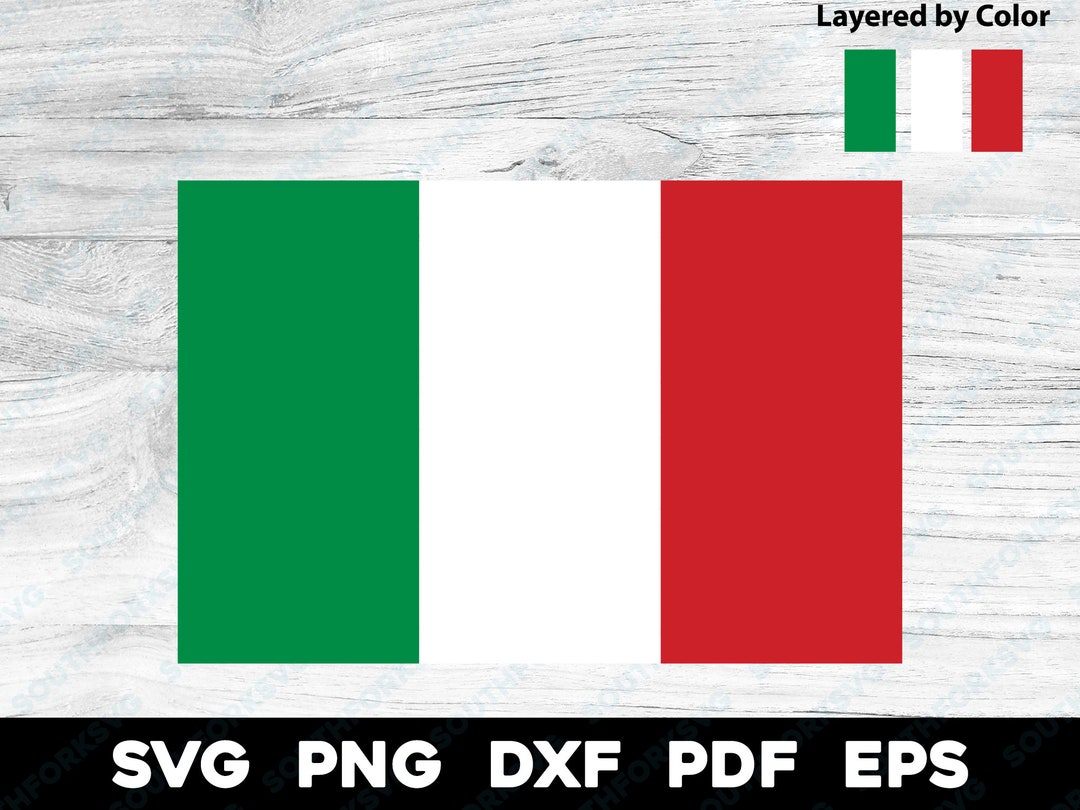 Italy Italian National Country Flag | Svg Png Dxf Eps Pdf | Layered by ...