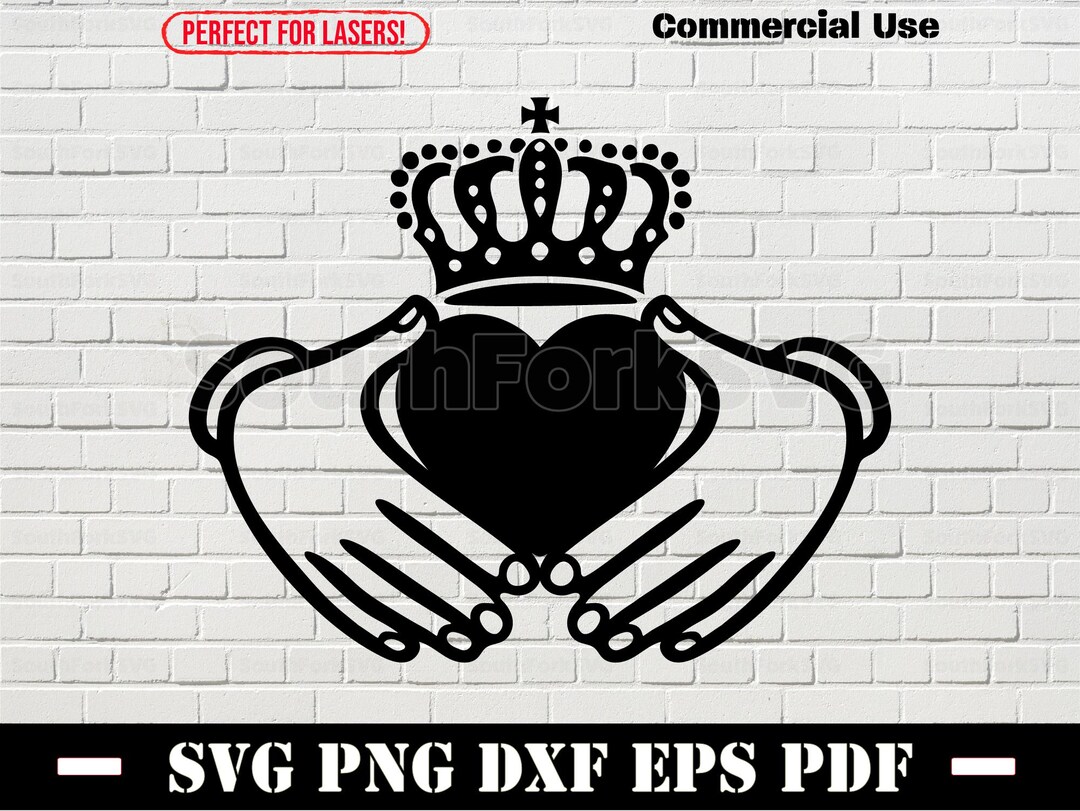 Irish Claddagh Symbol Svg Png Dxf Eps Pdf | Vector Graphic Design Cut ...