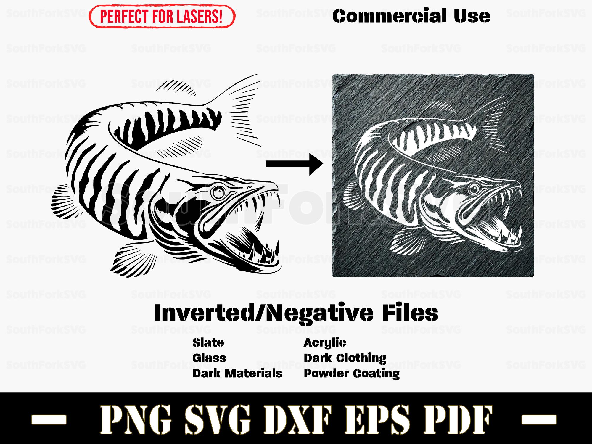Inverted Muskie Svg Png Dxf Eps Pdf | Vector Graphic Cut Print Laser ...