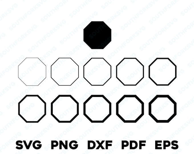 Octagon Frame Svg File, Octagon Svg, Sketch Octagon, Name Frame ...