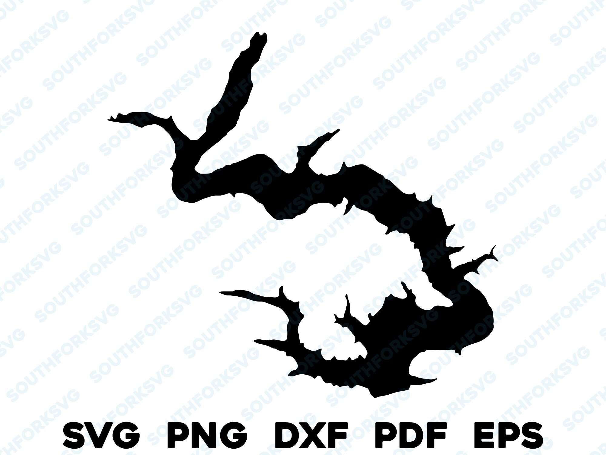 Spoon Lake Illinois Map Shape Silhouette Outline Svg Png Dxf Pdf Eps ...