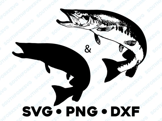 Muskie Muskellunge Musky Pike Northern SVG PNG DXF Vector | Etsy