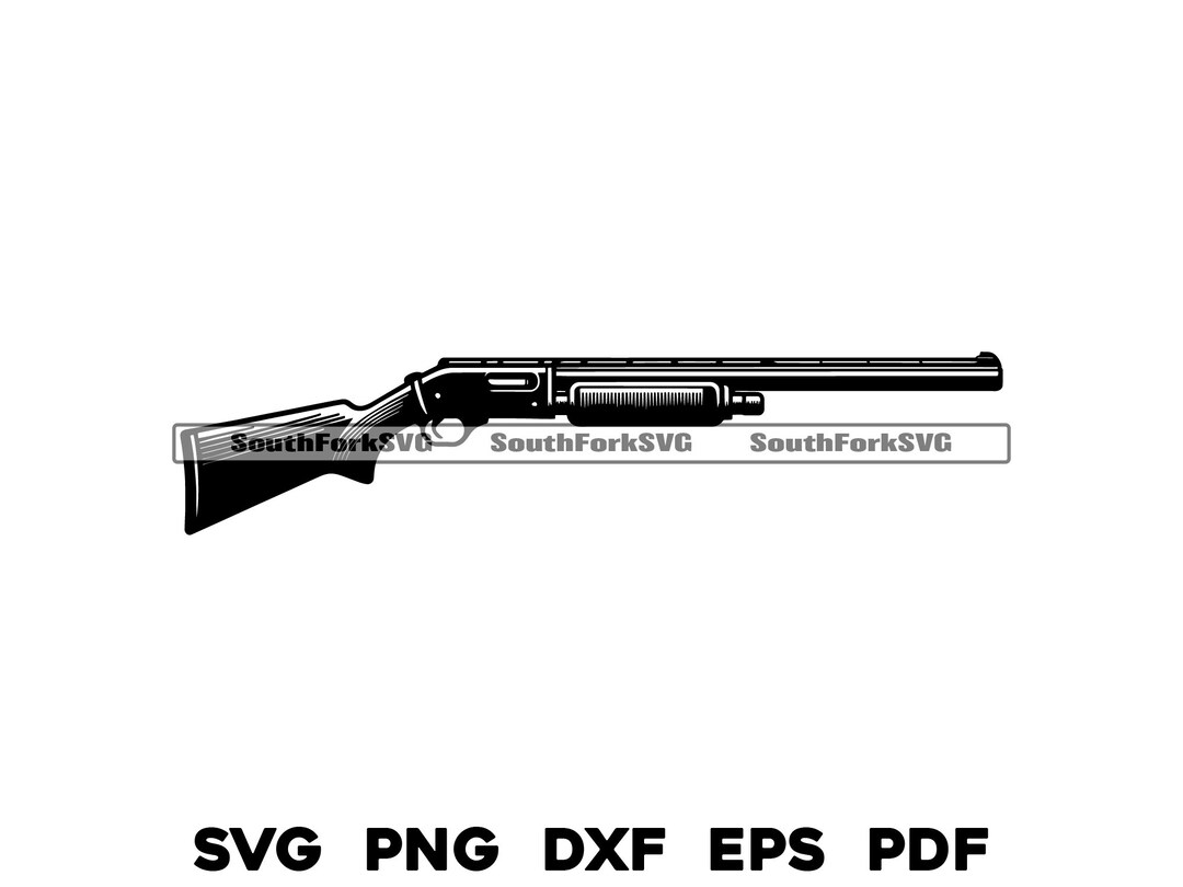 Pump Shotgun Design Files Svg Png Dxf Pdf Eps | Transparent Vector ...