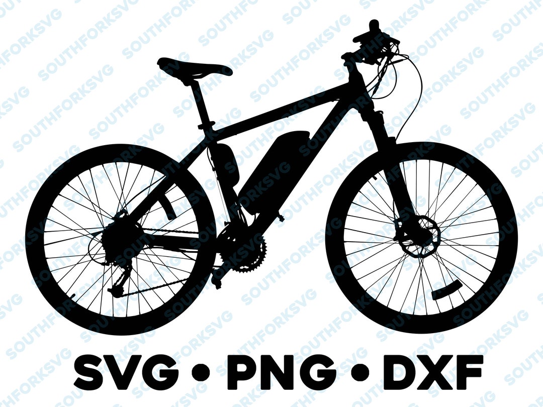 Ebike Electric Bike Bicycle Biking Triathlon SVG PNG DXF Vector Graphic ...