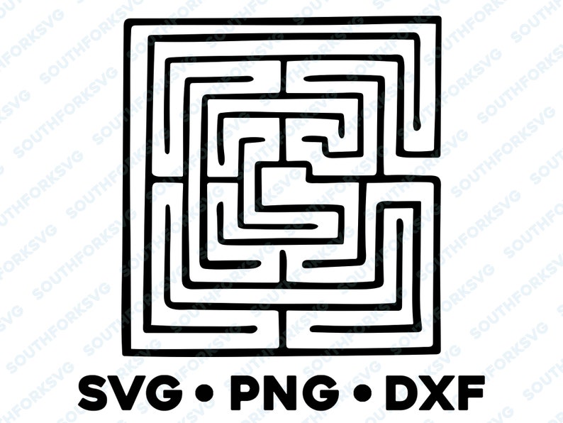 Maze Labyrinth Geometric SVG PNG DXF Symbol Vector Transparent | Etsy