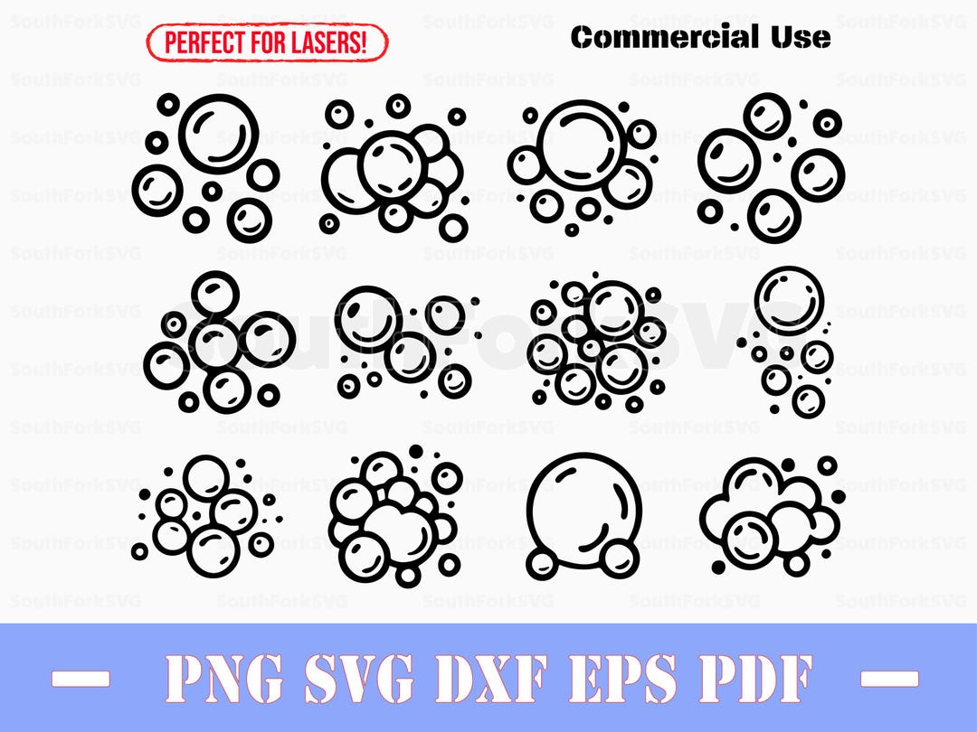 Simple Bubbles SVG Bundle Svg Png Dxf Eps Pdf Vector Graphic Cut Print ...