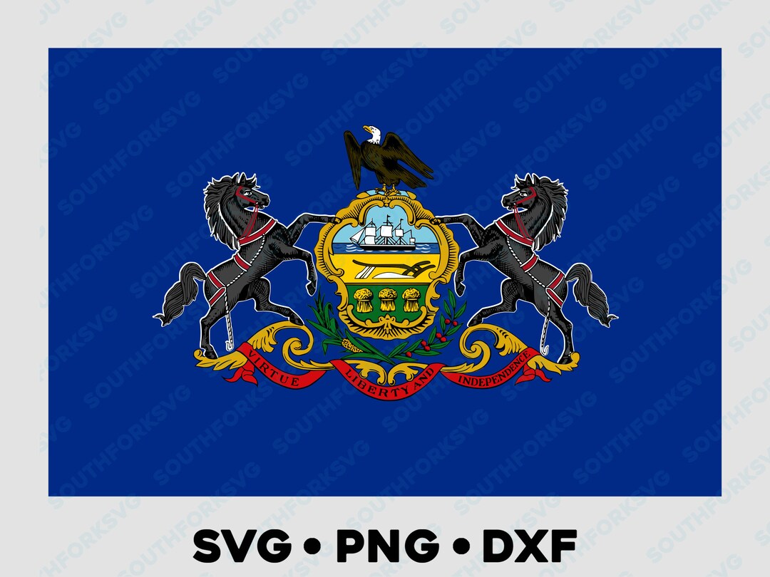 Pennsylvania State Flag Svg Png Dxf Vector Graphic Design Digital File ...
