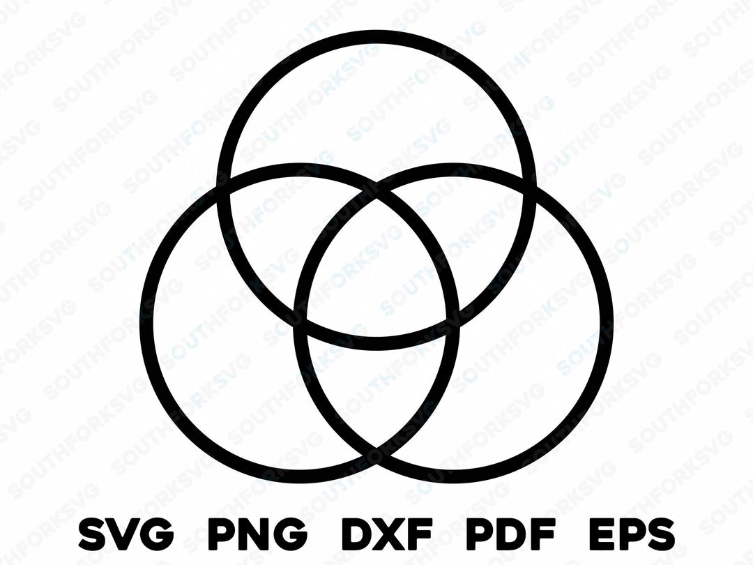 Three Trinity Circles Svg Png Dxf Eps Pdf | Graphic Design Cut Print ...