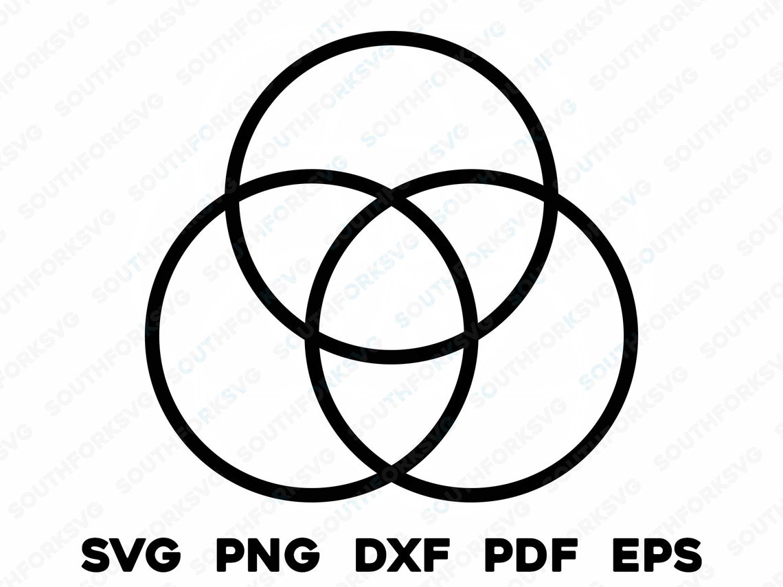 Three Trinity Circles Svg Png Dxf Eps Pdf | Graphic Design Cut Print ...