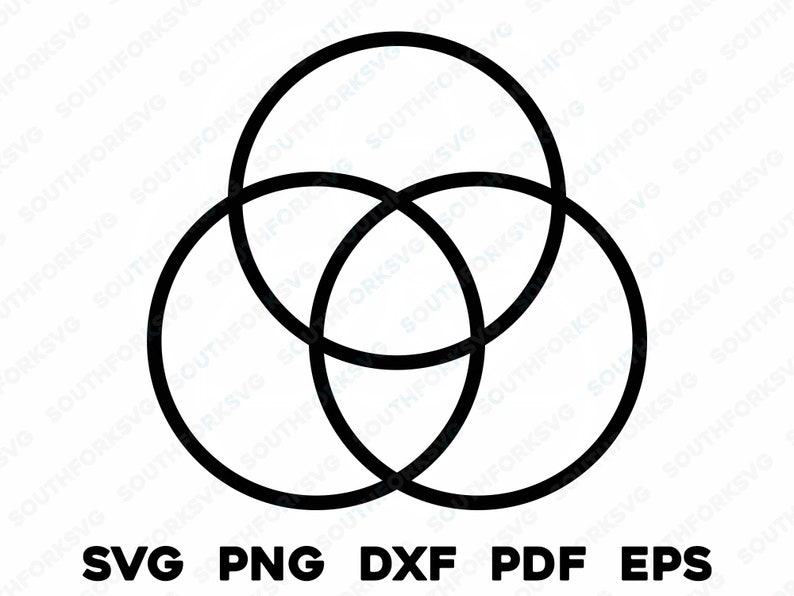 Three Trinity Circles Svg Png Dxf Eps Pdf | Graphic Design Cut Print ...