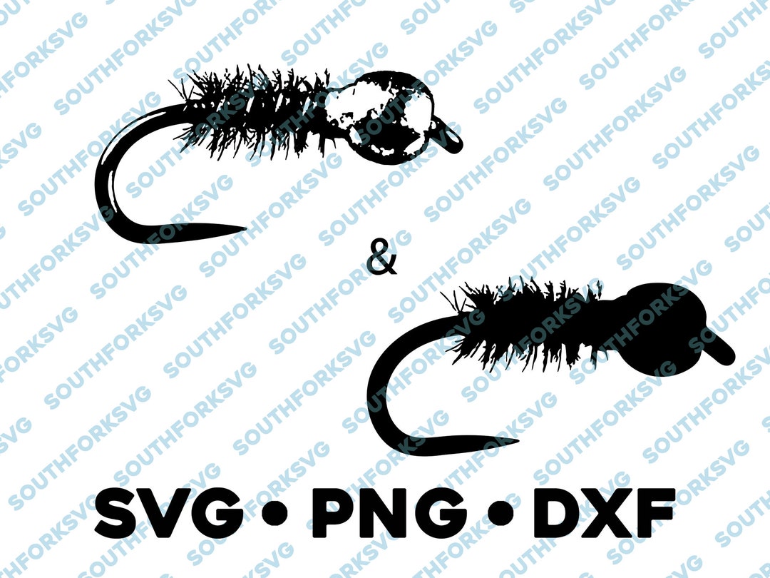 Fly Fishing Midge Pattern Lure SVG PNG DXF Dry Nymph Streamer Midge ...