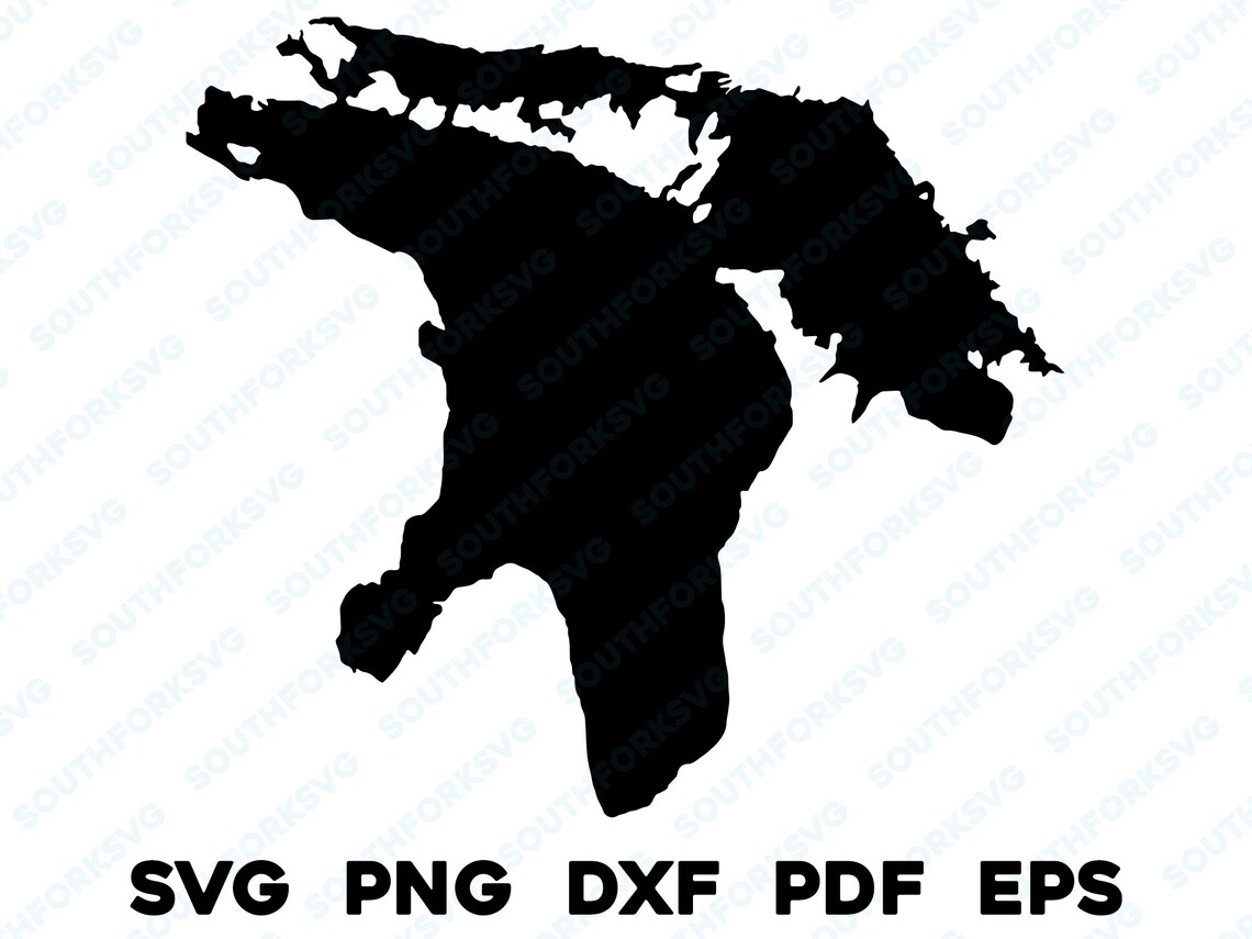 All 5 Great Lakes Bundle Map Shape Silhouette Svg Png Dxf Pdf - Etsy