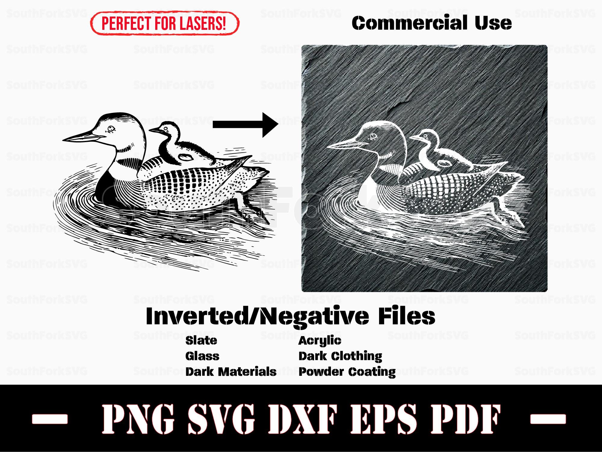 Inverted Loon With Baby Svg Png Dxf Eps Pdf Vector Graphic Cut Print ...