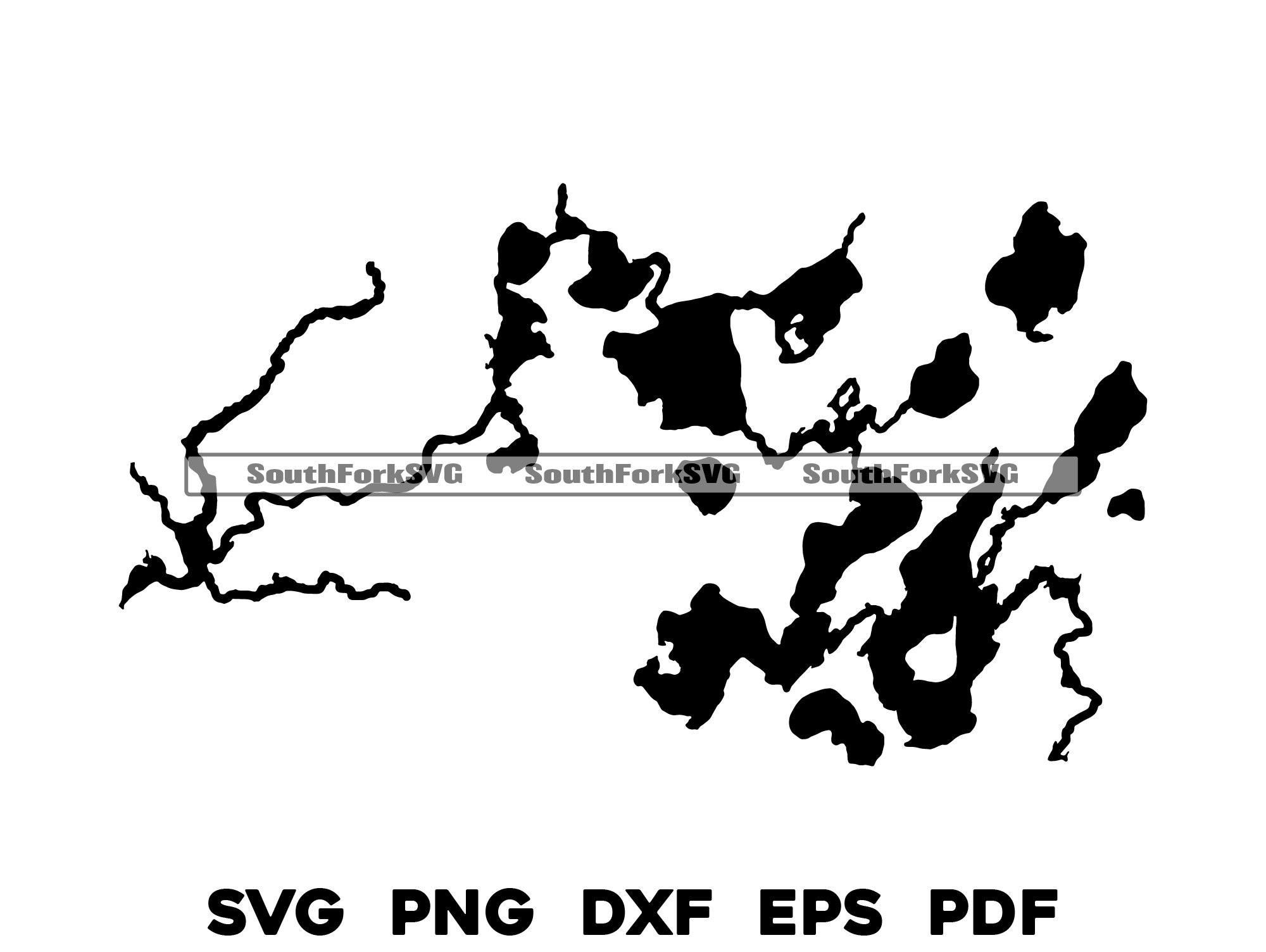 Eagle River Chain of Lakes Wisconsin Map Shape Silhouette Svg Png Dxf ...