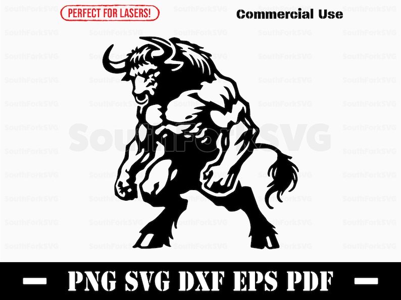 Minotaur Bull Svg Png Dxf Eps Pdf Files Cut Print Laser Engraving CNC ...