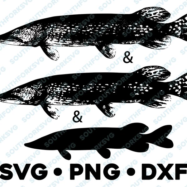 Pickerel Silhouette - Etsy