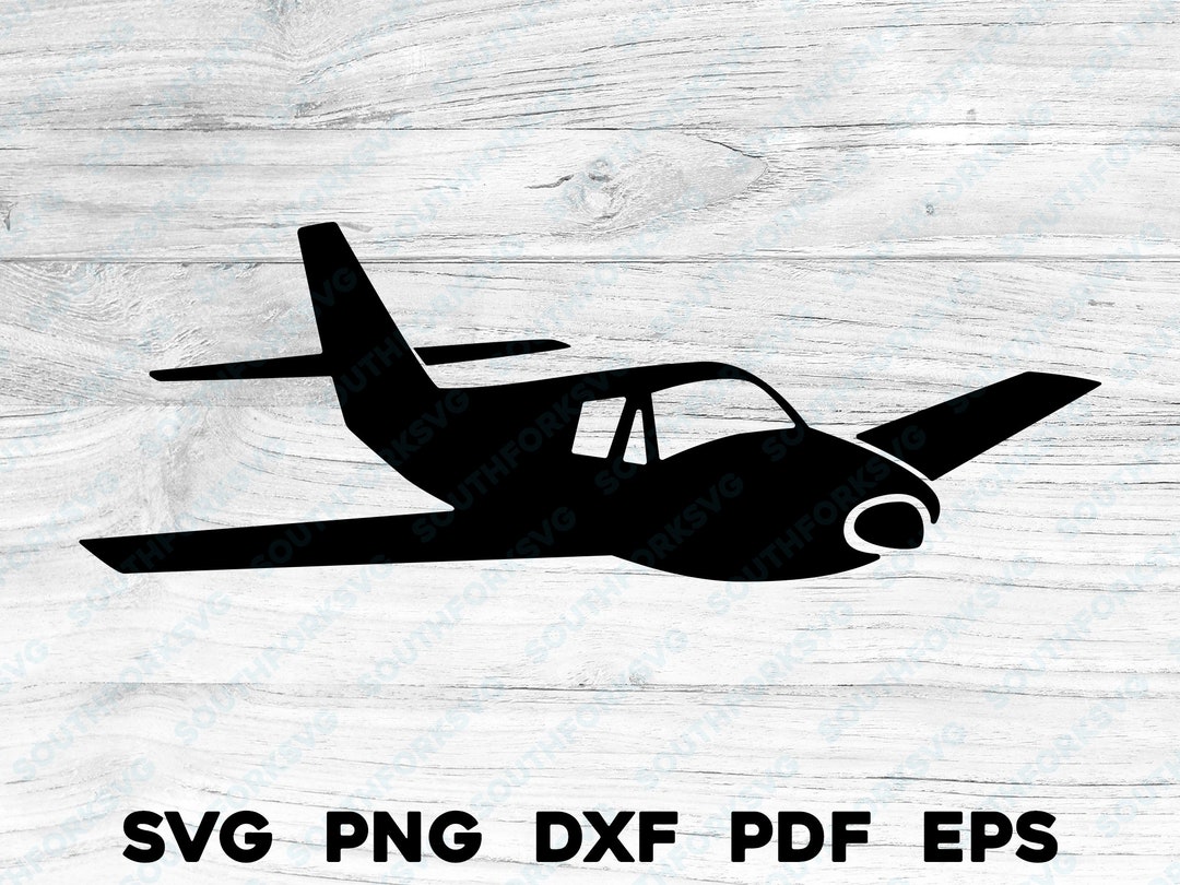 Single Engine Propeller Airplane Plane Jet Silhouette | Svg Png Dxf Eps ...
