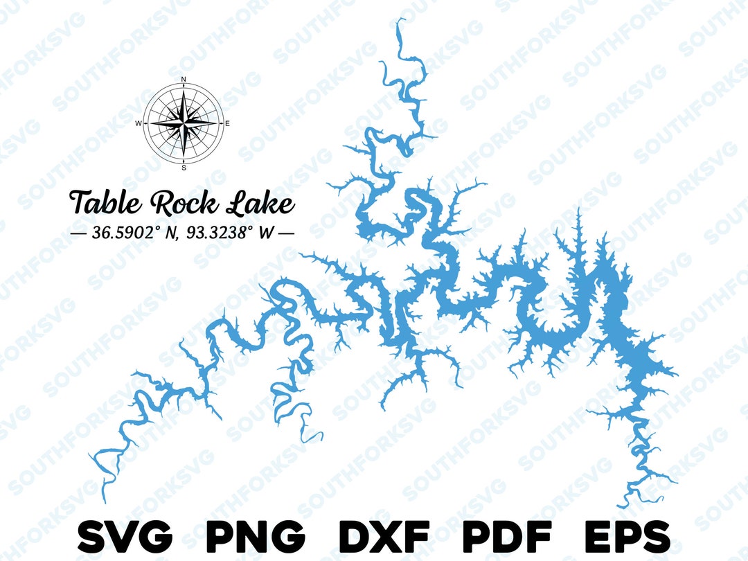 Mapa Del Complejo Turístico Table Rock Lake