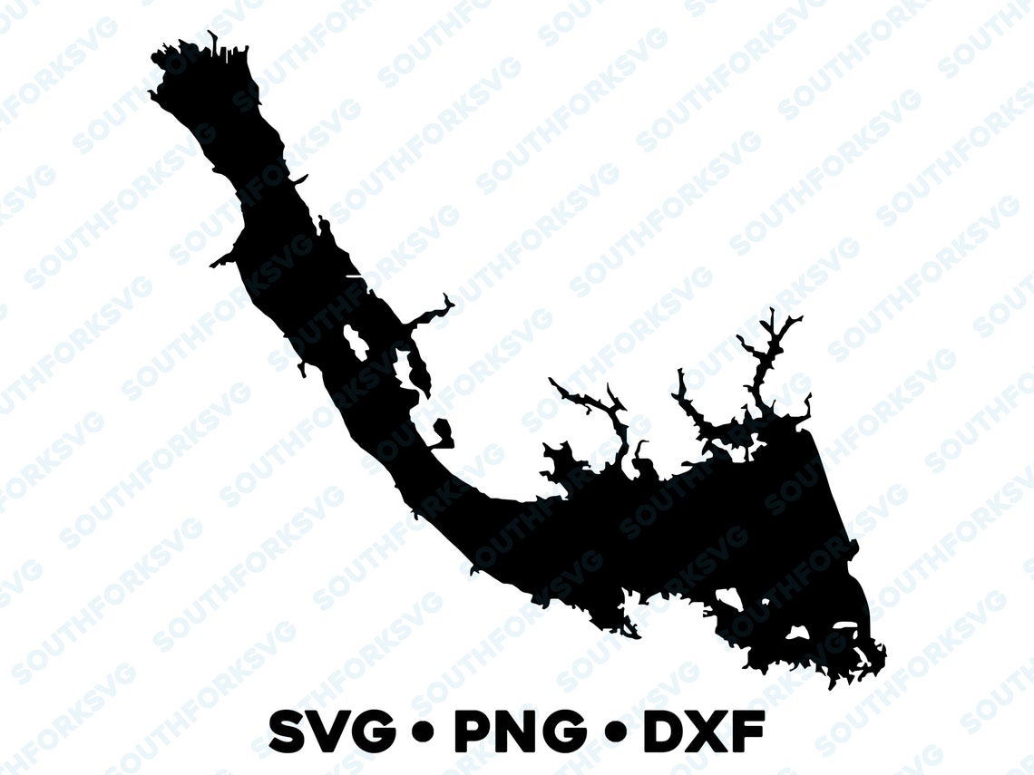 Lake Marion South Carolina Map Shape Silhouette SVG PNG DXF - Etsy