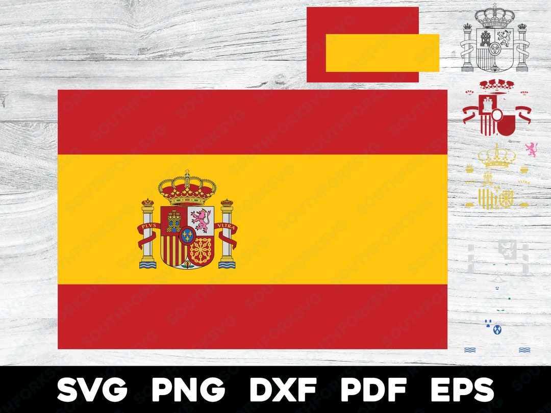 Spain National Country Flag Svg Png Dxf Vector Graphic Design Digital ...
