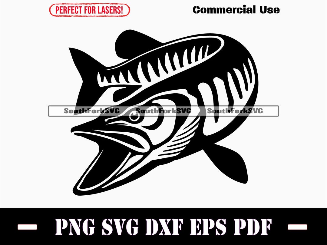 Muskie Musky Design Files Svg Png Dxf Eps Pdf | Transparent Vector ...