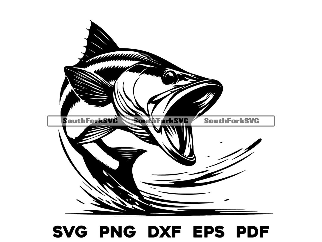 Snook Fish Design Files | Svg Png Dxf Eps Pdf | Transparent Vector ...