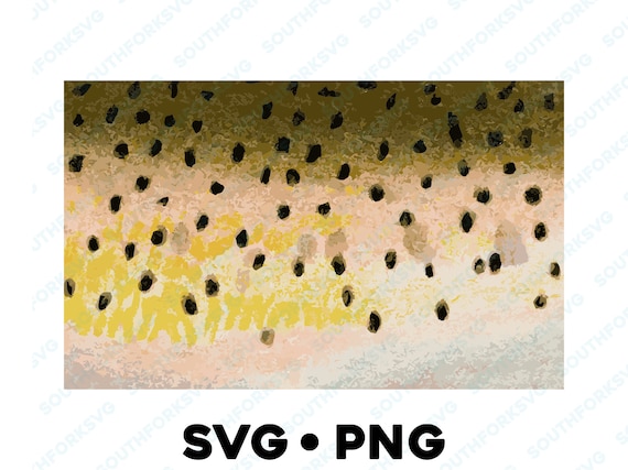 Cutthroat Trout Skin Pattern SVG PNG DXF Rainbow Brook Brown - Etsy