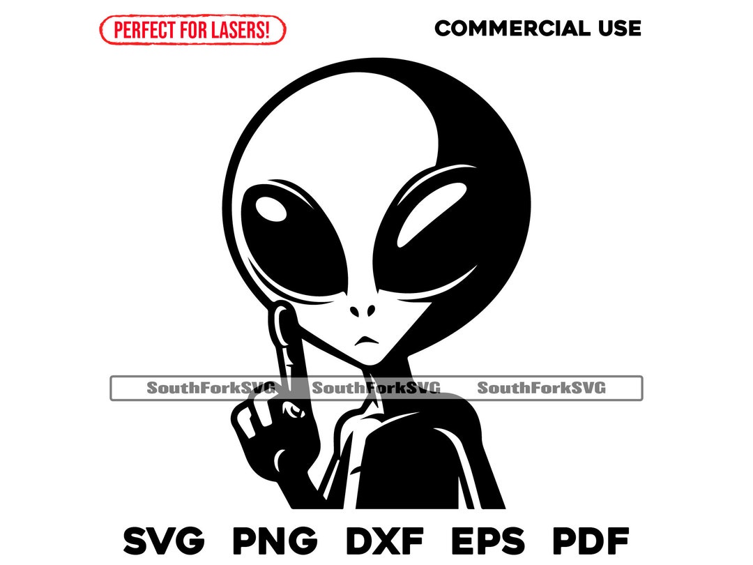 Alien Shh Secret Svg Png Dxf Pdf Eps | Vector Graphic Design Cut Print ...