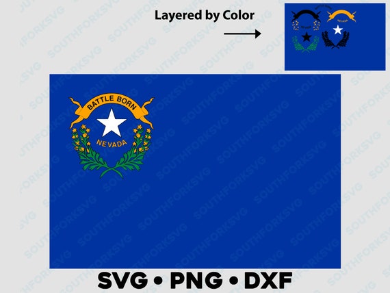 Nevada State Flag Svg Png Dxf Vector Graphic Design Digital - Etsy