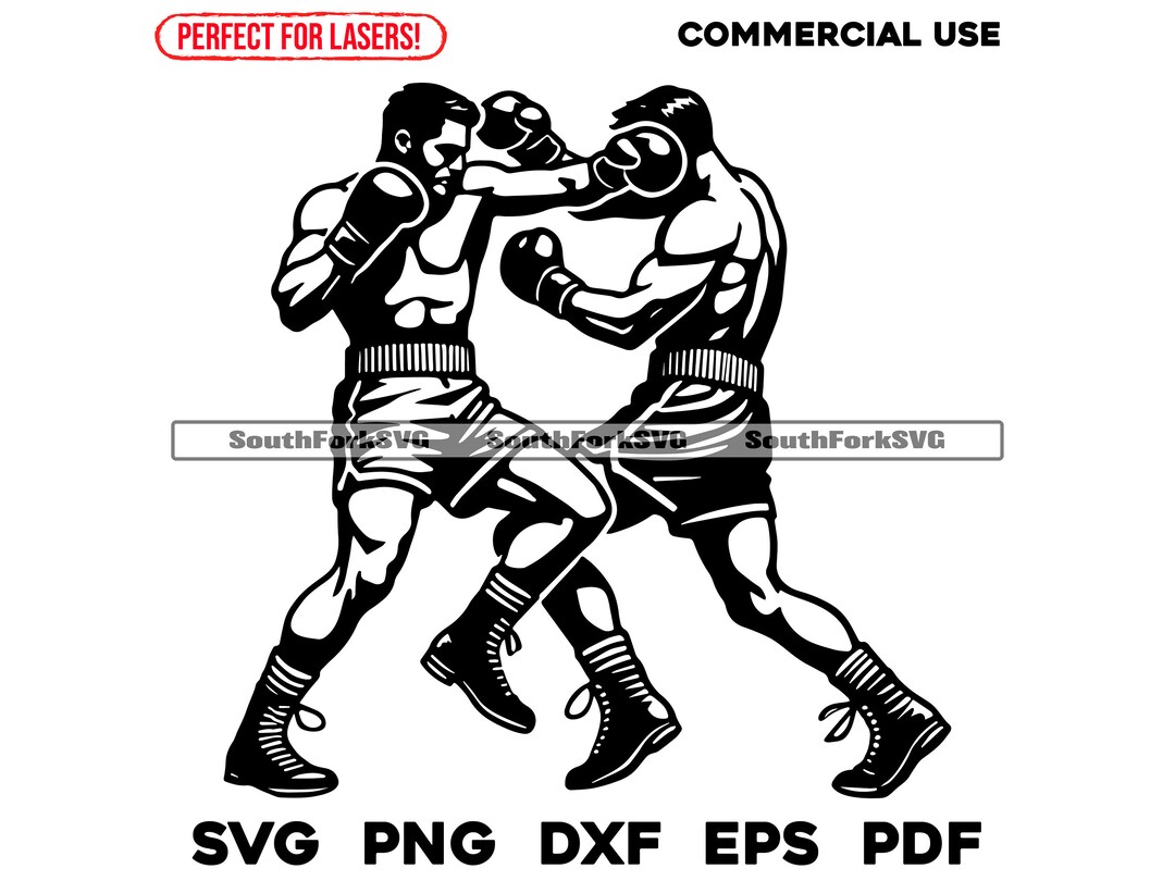 Boxers Fighting Design Files | Svg Png Dxf Eps Pdf | Transparent Vector ...